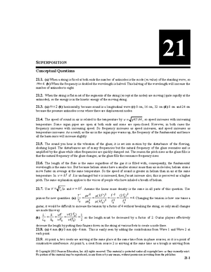 Solutions to more practice problems - Physics 212 - Studocu