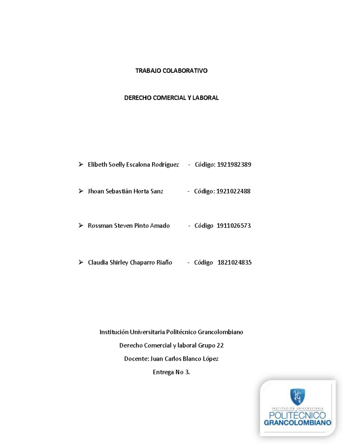 Entrega Final Derecho Ccomercial - Warning: TT: undefined function: 32 Warning: TT: undefined ...