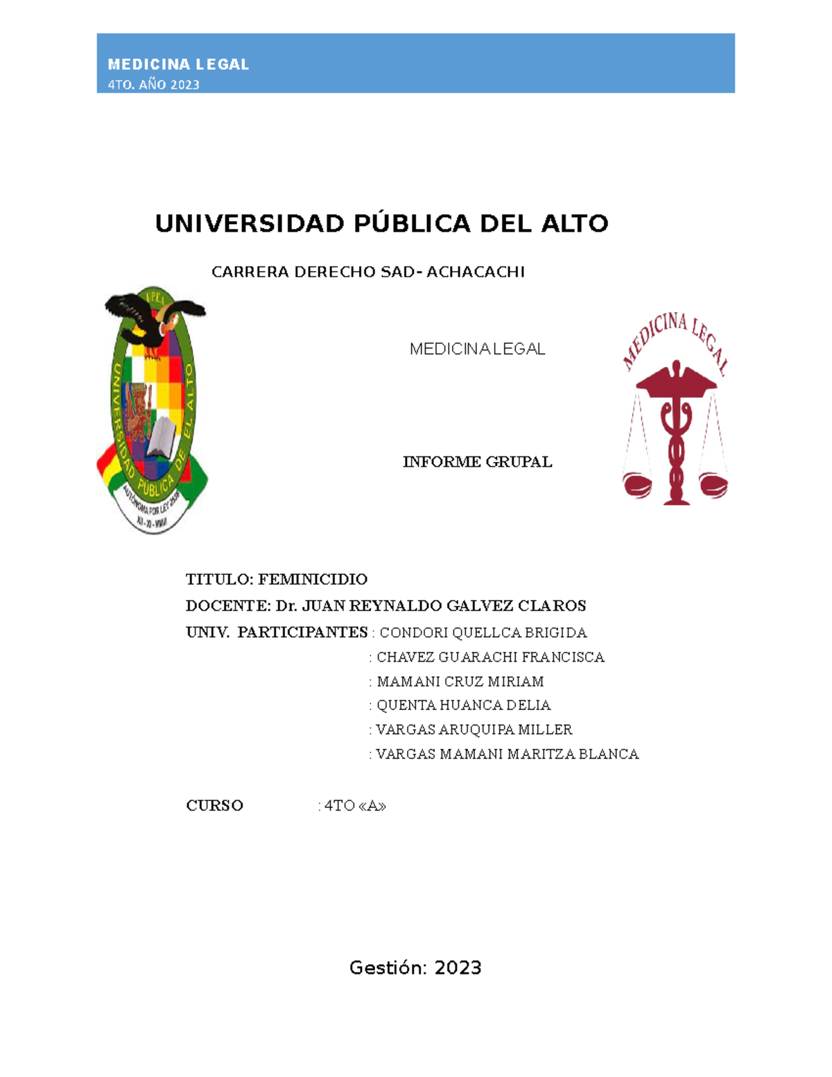 practica de levantamiento de un cadever en via publica - UNIVERSIDAD ...