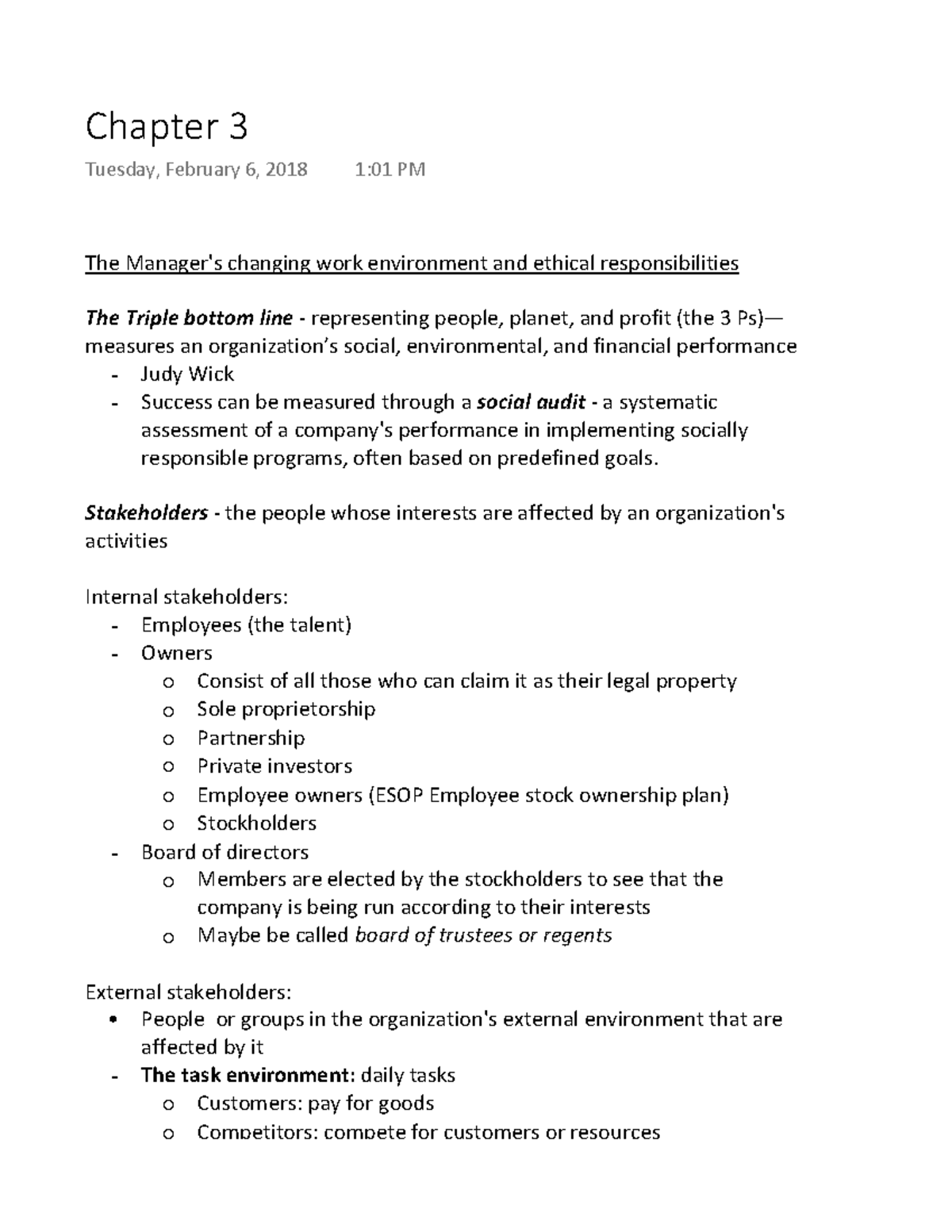 Chapter 3 MGT 3120 - Warning: TT: undefined function: 32 The Manager's changing work environment ...