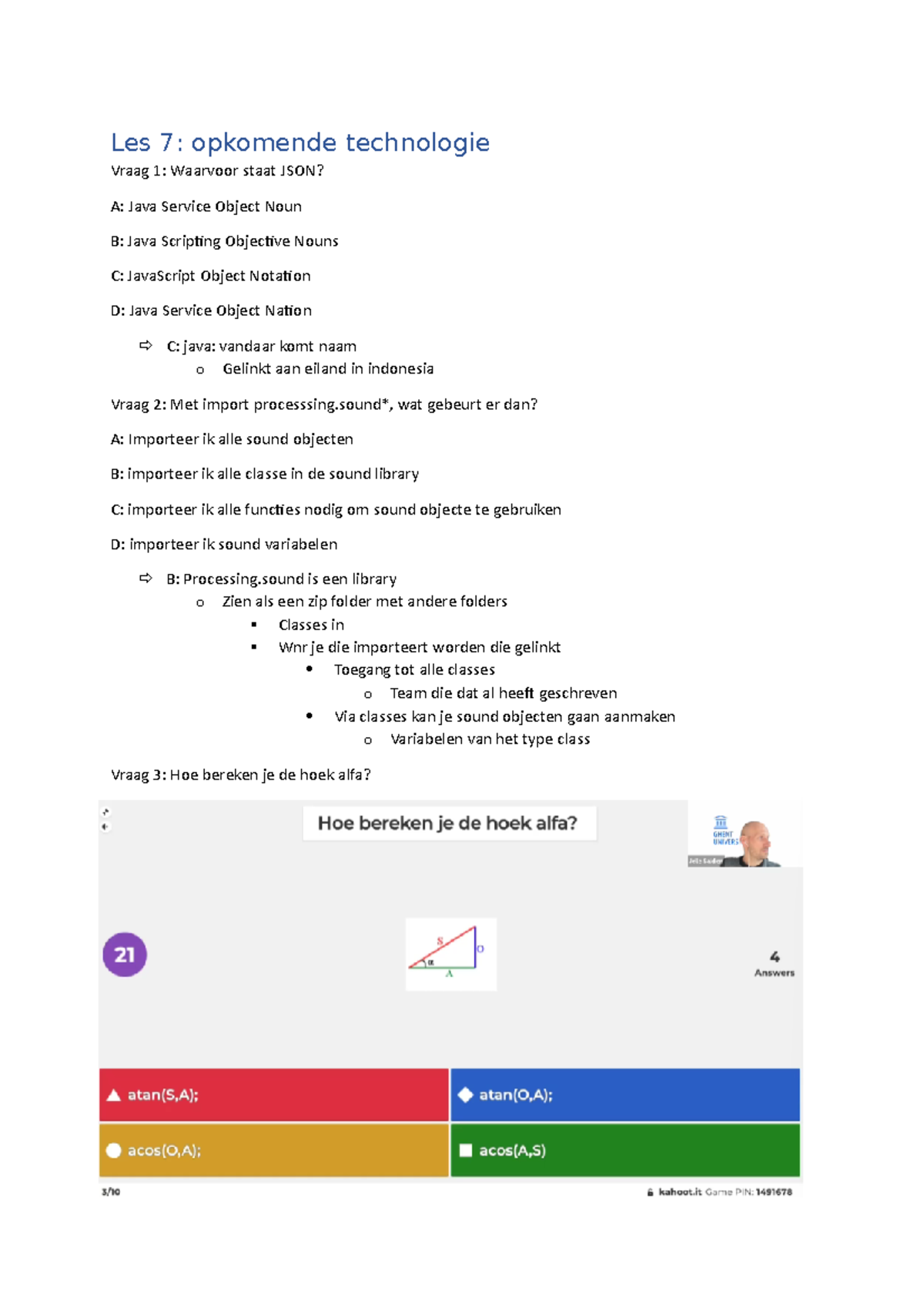 Les 7 opkomende technologie - Les 7: opkomende technologie Vraag 1 ...