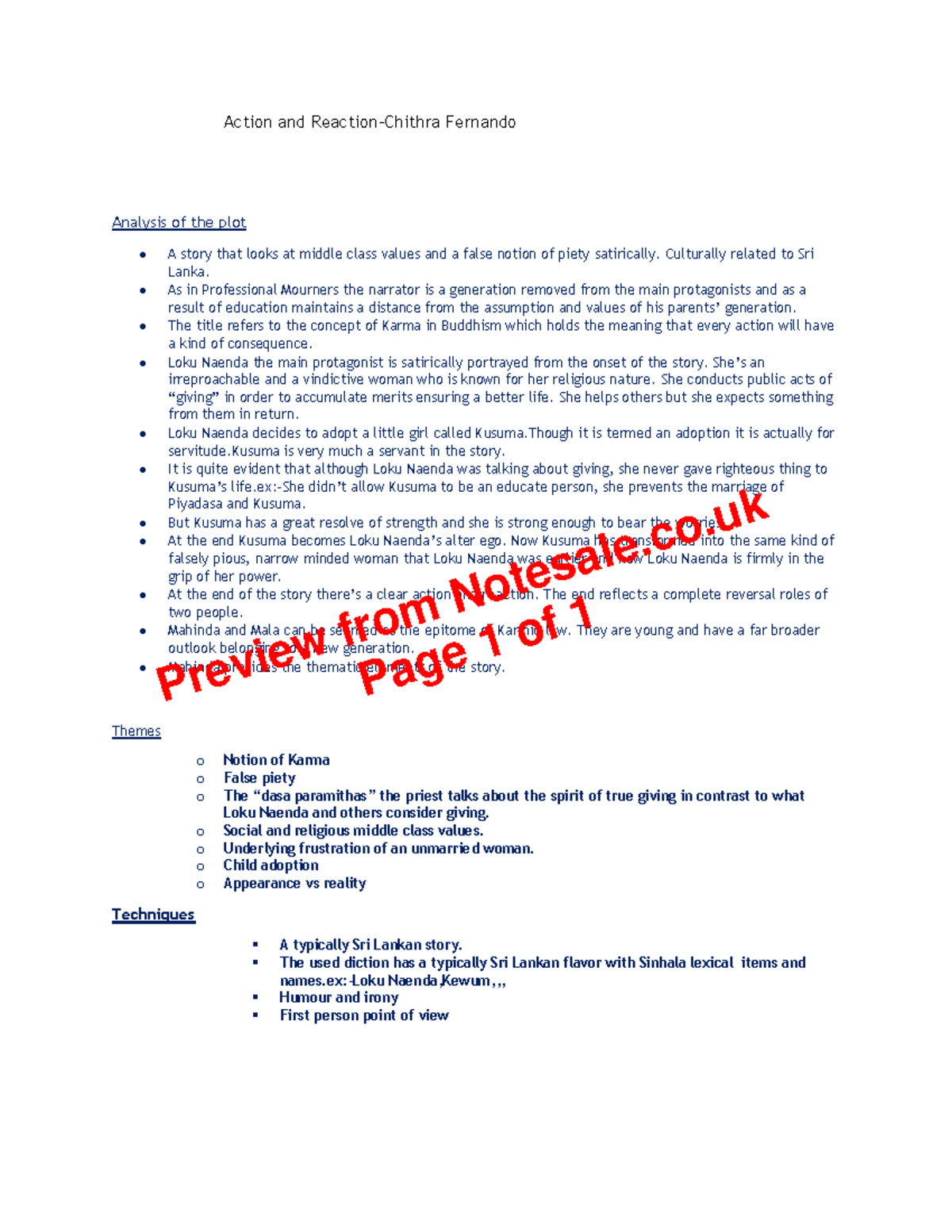 Action and Reaction - Analysis - Action and Reaction-Chithra Fernando ...