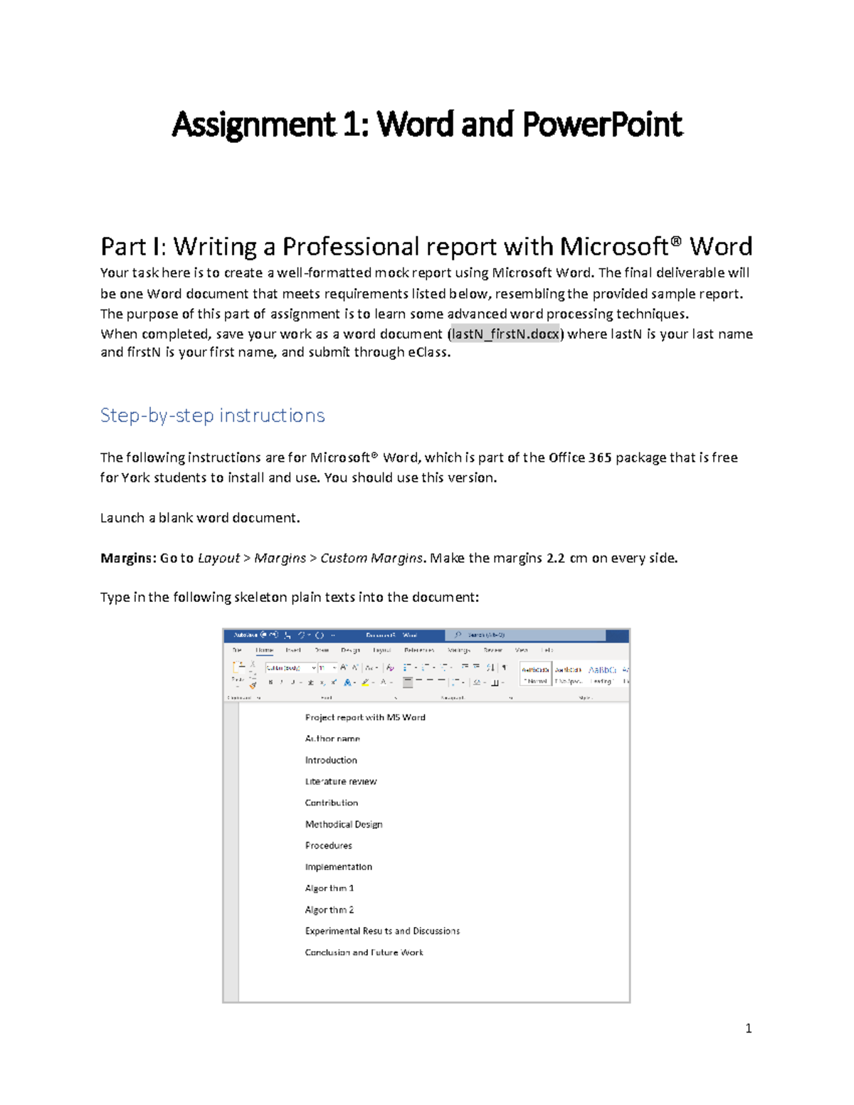 Assignment manual-01 - EECS1520 - Yorku - Studocu