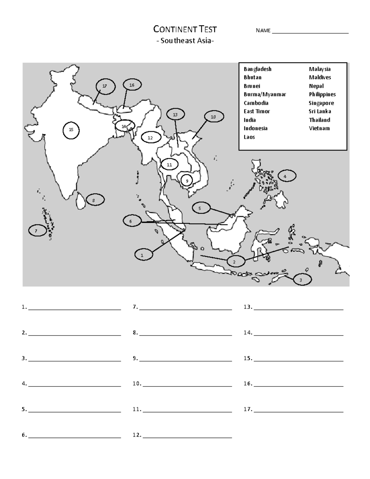 Continent Test - Southeast Asia version b - CONTINENT TEST NAME