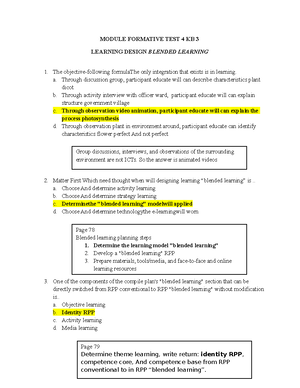 Module Formative TEST 4 KB 4 Learning Design Project Based Learning ...