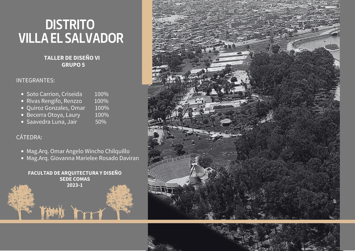 Diagnostico Urbano Villa el Salvador - FACULTAD DE ARQUITECTURA Y DISEÑO SEDE COMAS 2023 ...
