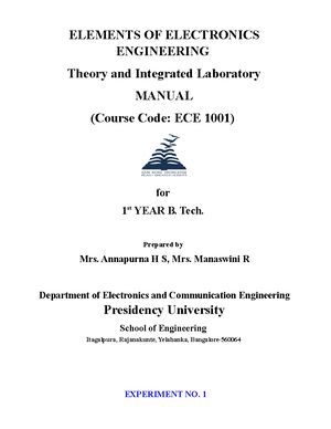 Che Assignment 2023 - Elements of electrical engineering - Studocu