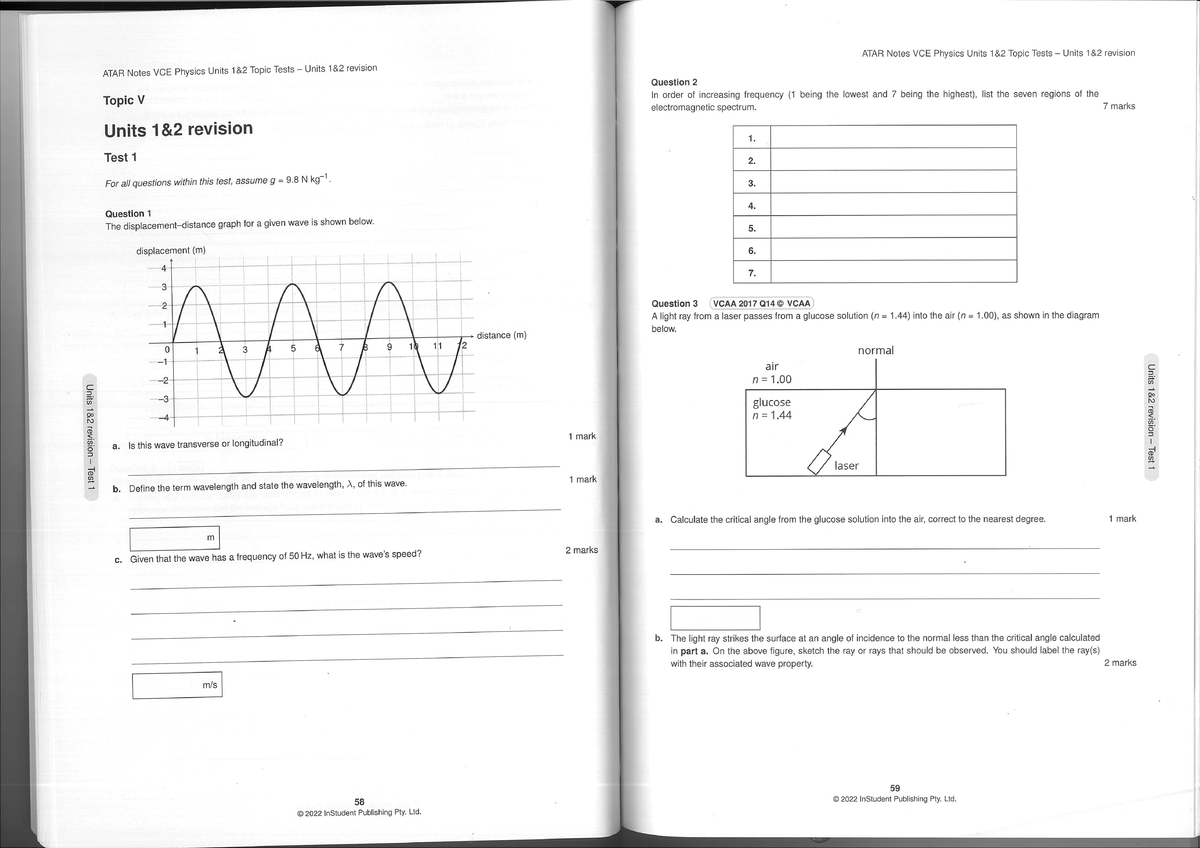 Unit 1 Practice Test 1 and 2 - Studocu