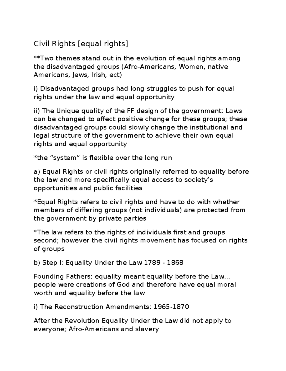 Civilrtslect SFE - Civil rights lecture SFE - Civil Rights [equal ...