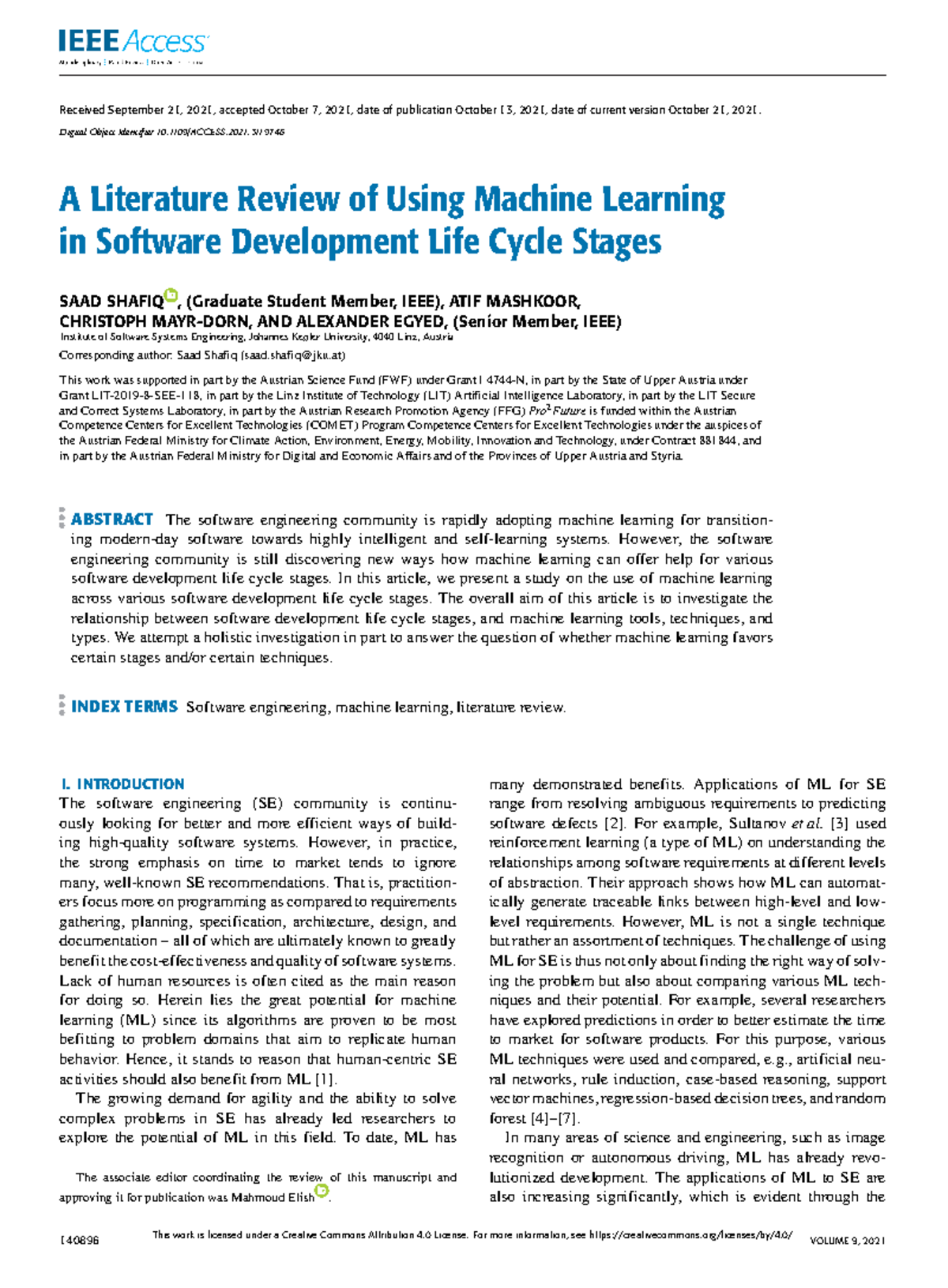 A Literature Review of Using Machine Learning in Software Development ...
