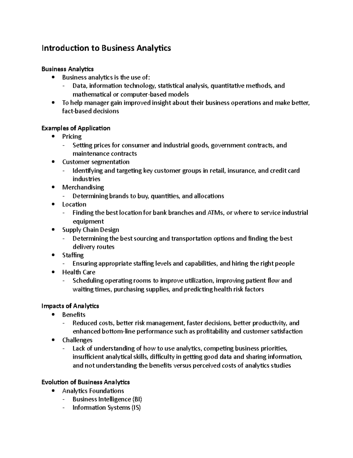 Introduction to Data Analytics - Introduction to Business Analytics ...
