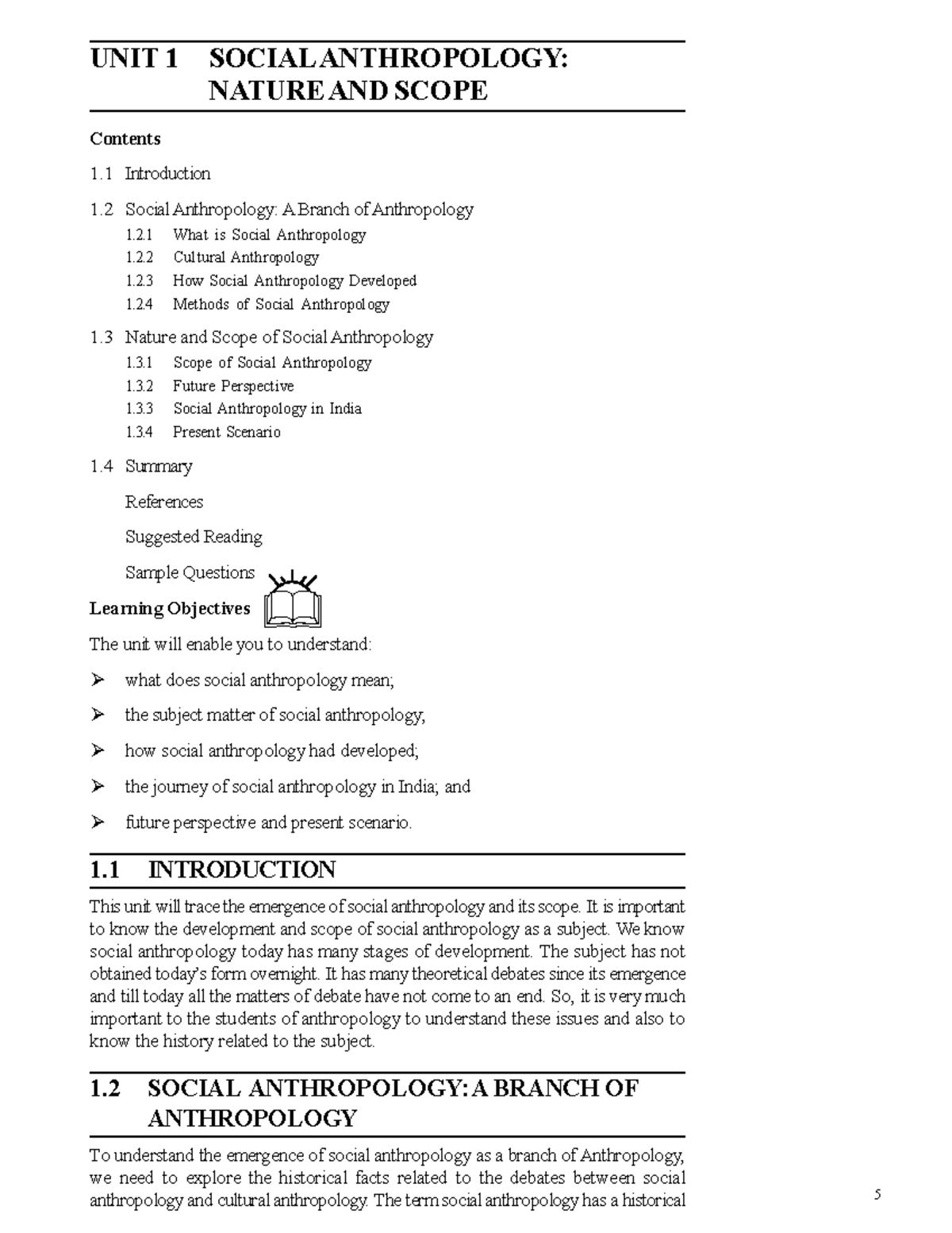Social Anthropology Notes - 5 UNIT 1 SOCIAL ANTHROPOLOGY: NATURE AND ...