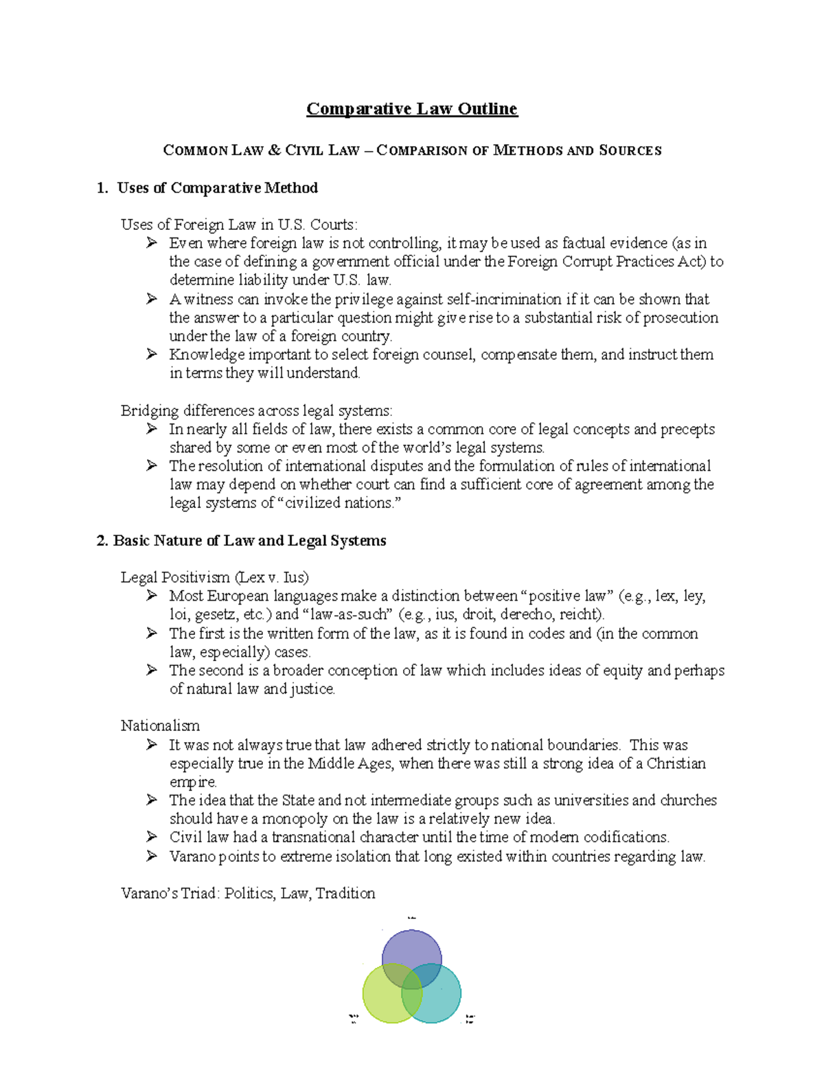 Varano s04 - Theories of law - Law Politics Tradition Comparative Law ...