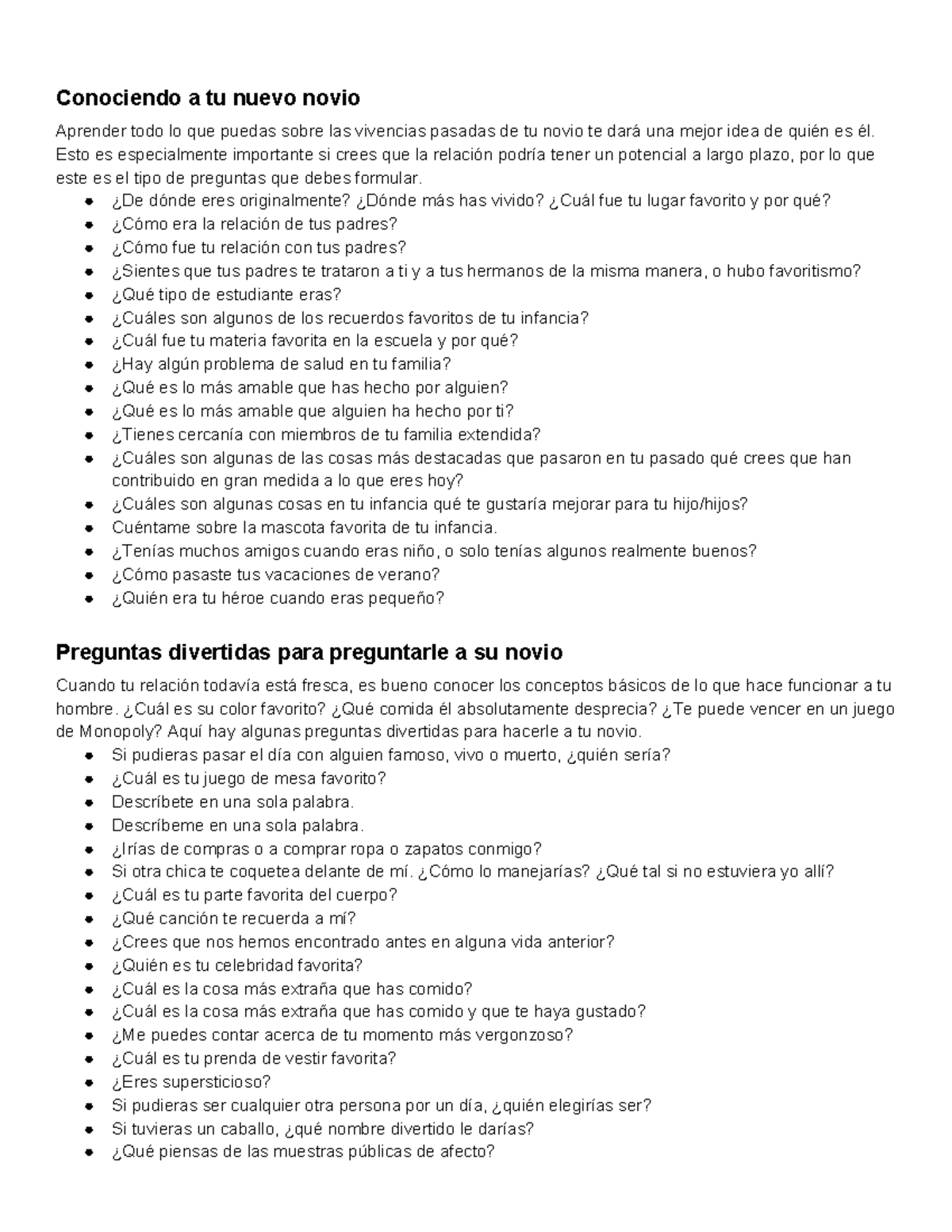 3747 preguntas para conocer mejor tu novio pareja - Conociendo a tu nuevo novio Aprender todo lo ...