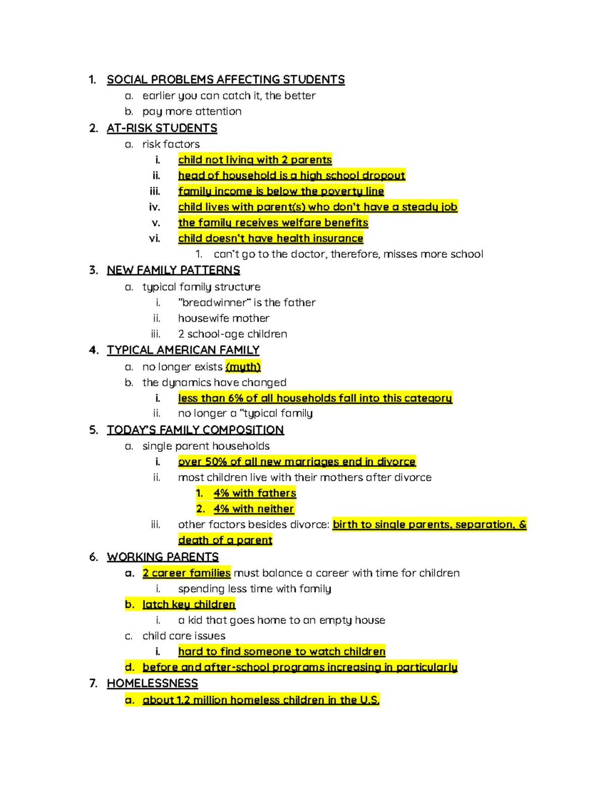 Social Problems - 1. SOCIAL PROBLEMS AFFECTING STUDENTS a. earlier you ...