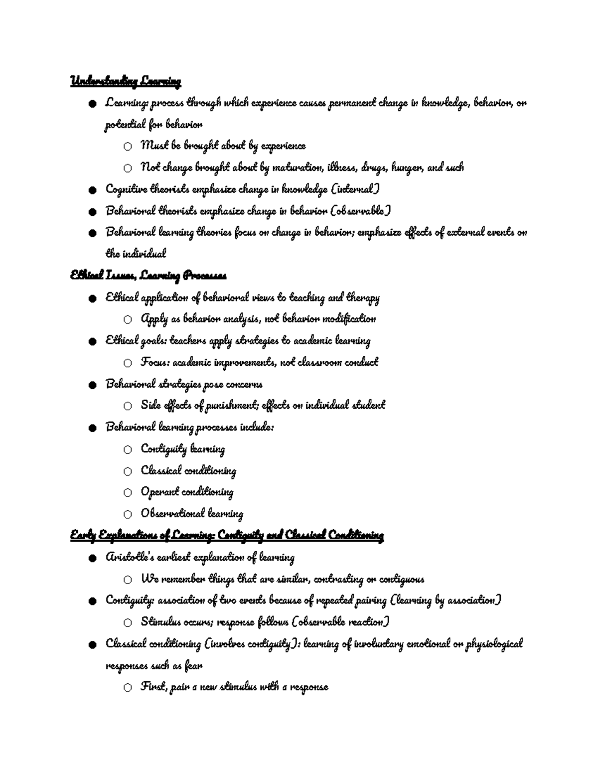 Behavioral Views of Learning - Understanding Learning Learning: process ...