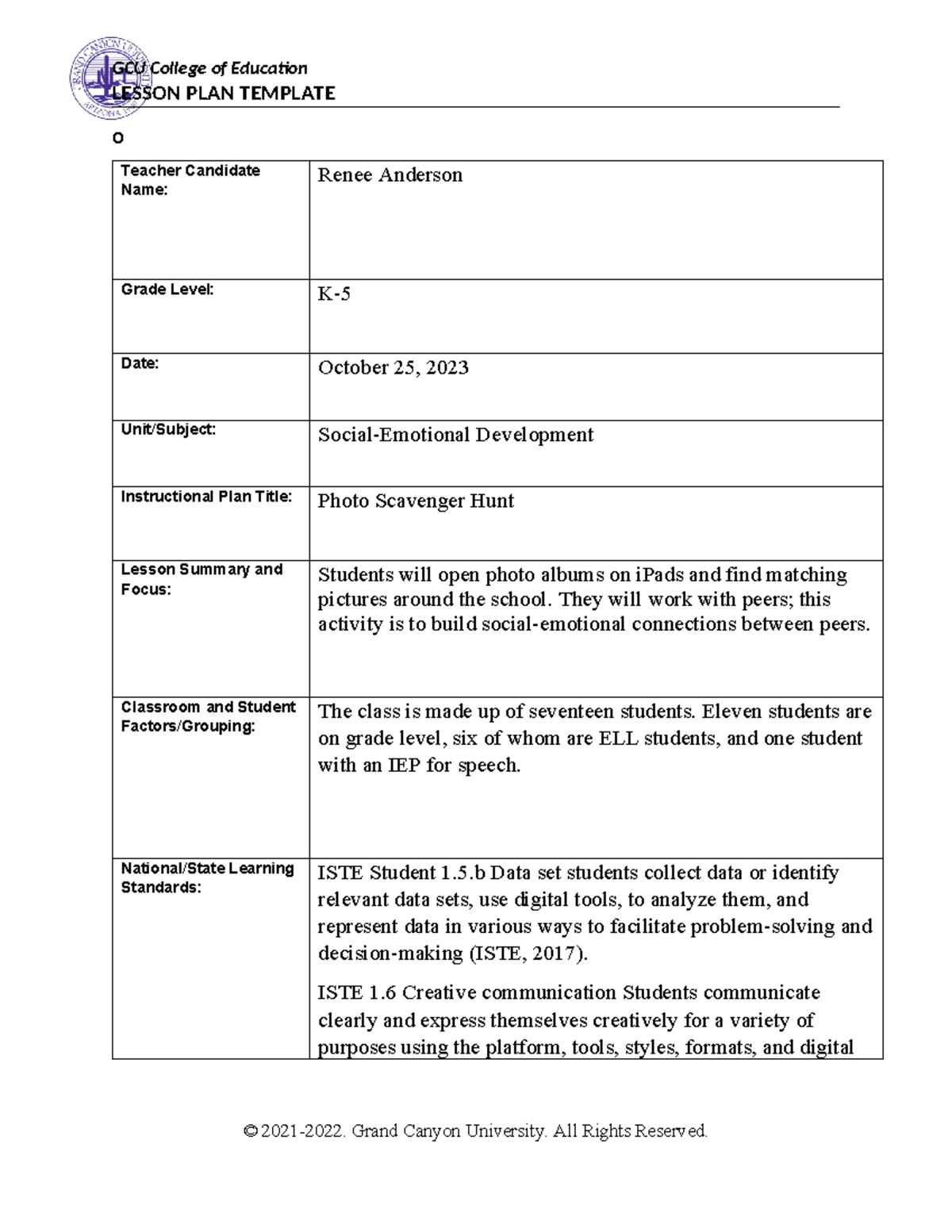 Week-5 Technology Intergaration Lesson - LESSON PLAN TEMPLATE O Teacher ...