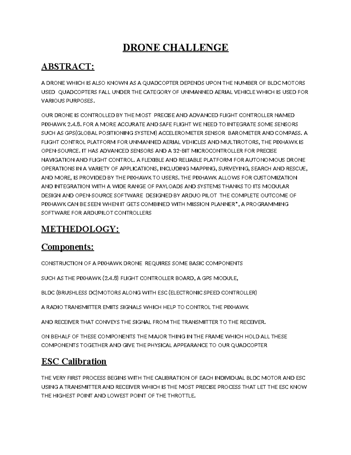 Drone Challenge - DRONE CHALLENGE ABSTRACT: A DRONE WHICH IS ALSO KNOWN ...