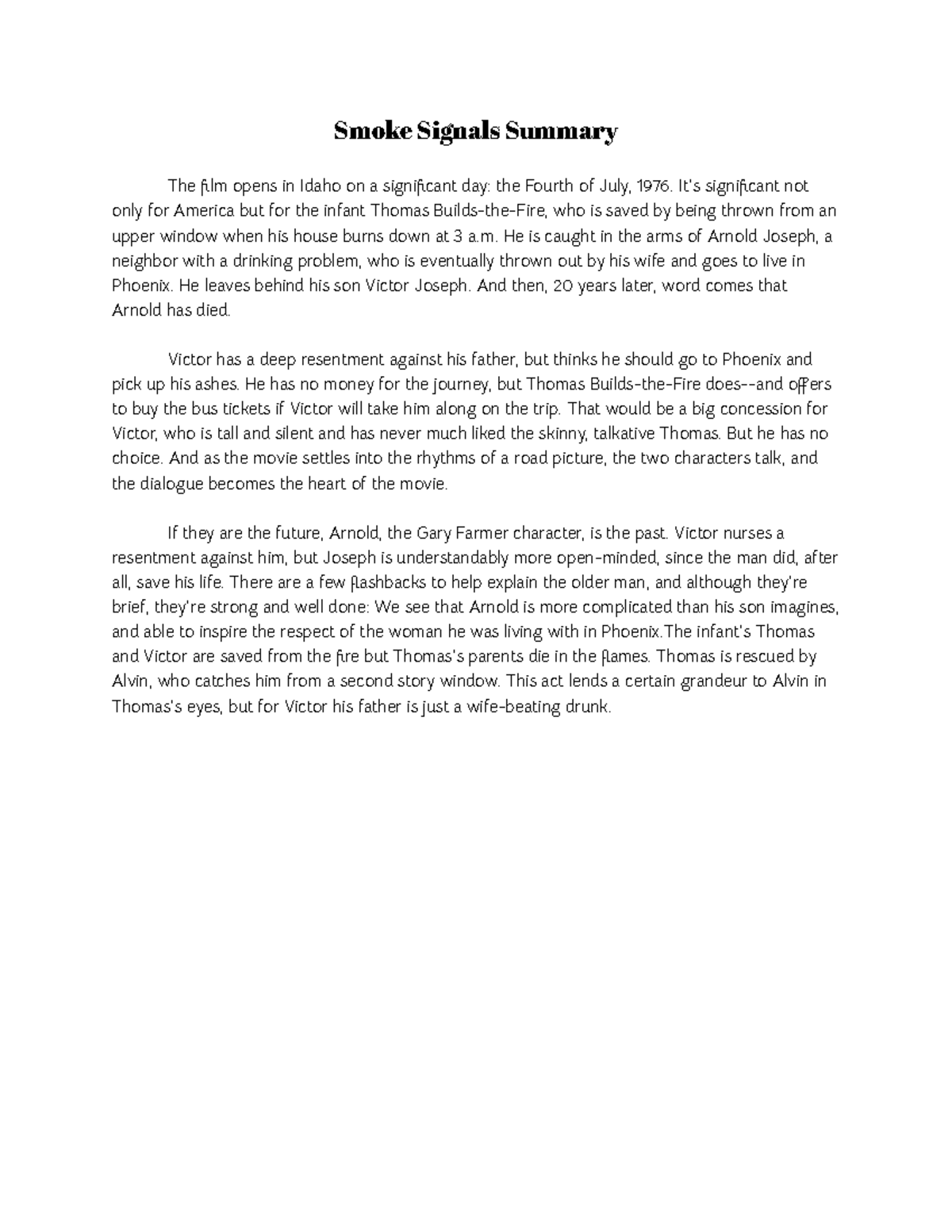 Smoke Signals Summary - Statistical Digital Signal Processing And ...