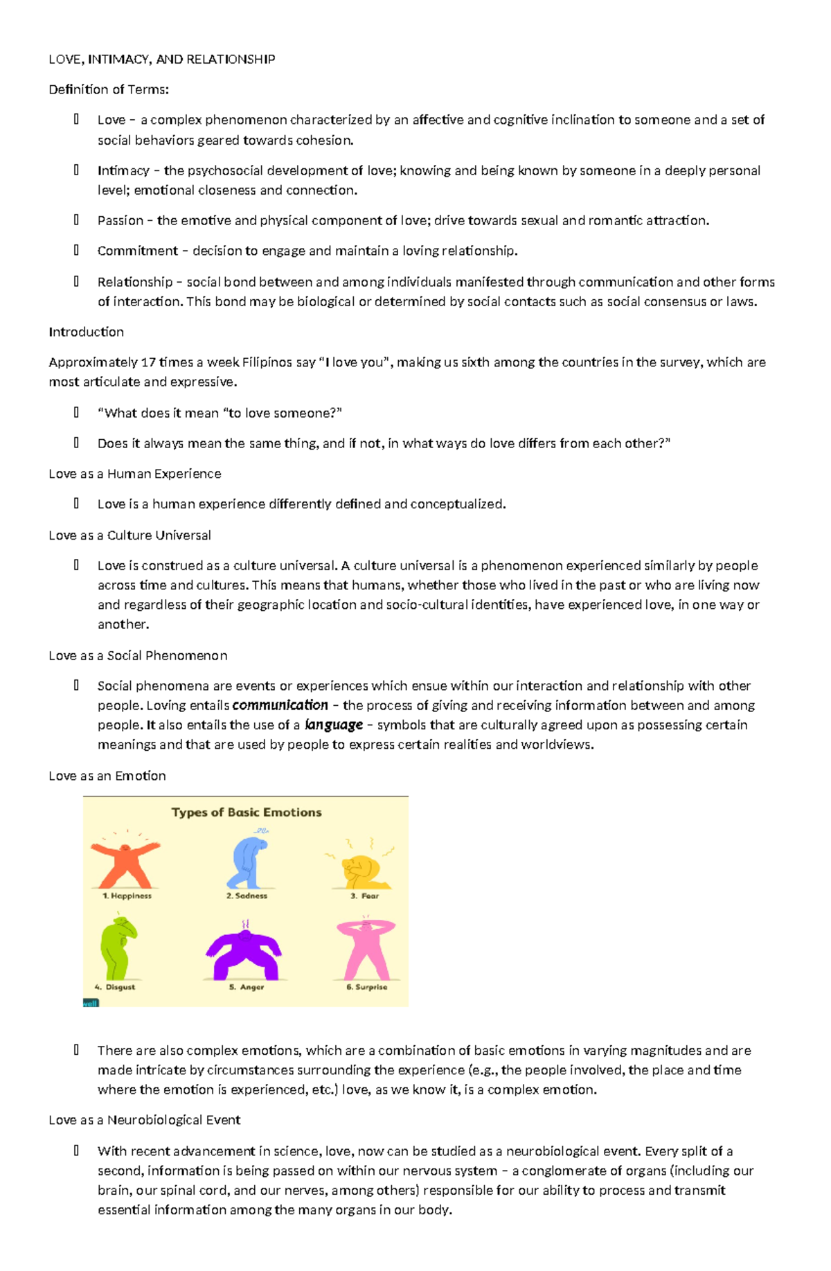 Printable GEE1 (LOVE, Intimacy, Relationship AND Sexual Behavior) - LOVE, INTIMACY, AND ...