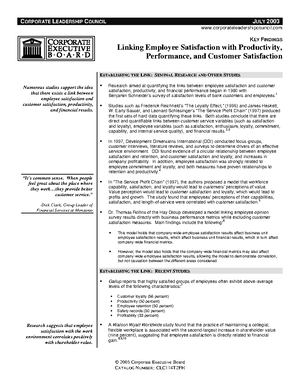 Employee Satisfaction - Satisfaction Guaranteed Satisfied staff mean ...