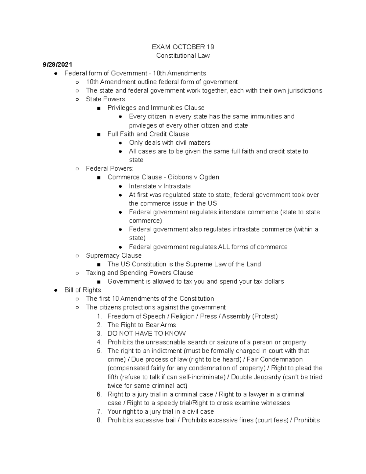 Test 2 Notes - Broad overview of coursework for Test 2. Includes ...