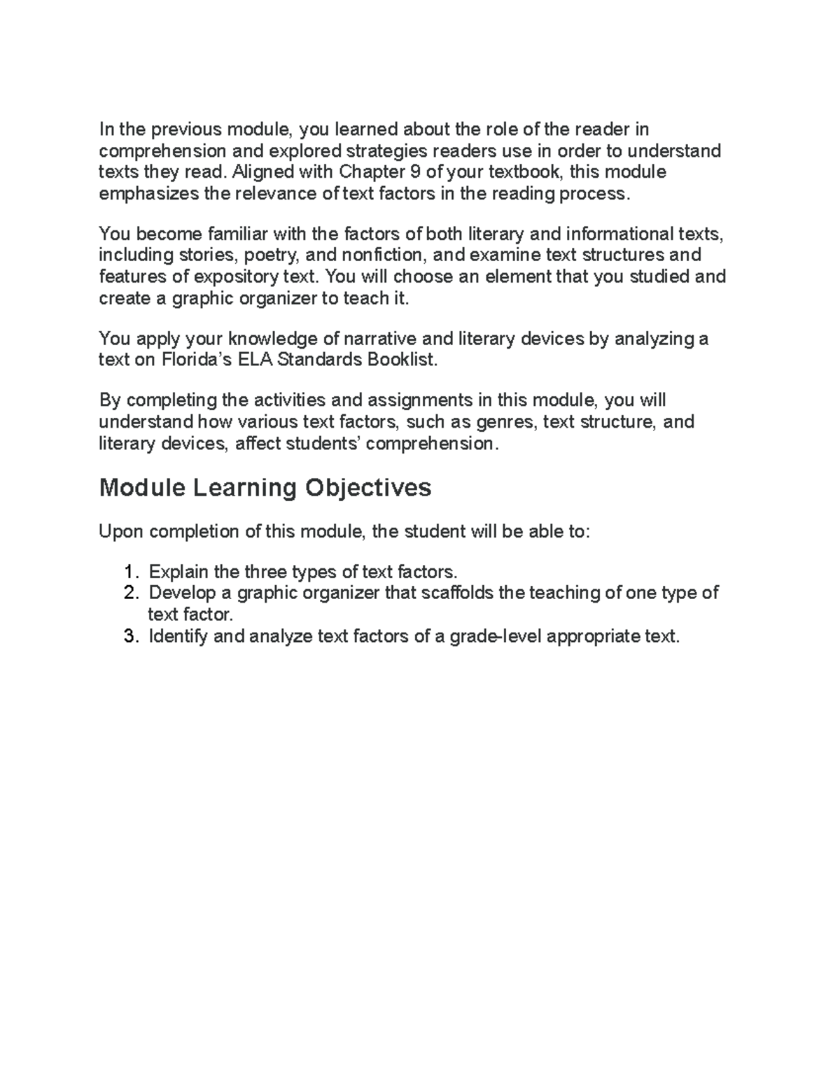 Module 9 - In the previous module, you learned about the role of the ...