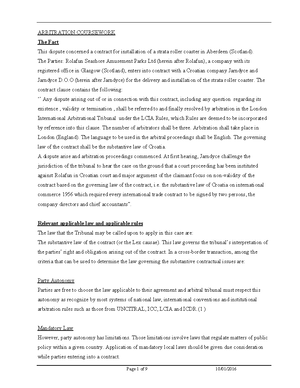 [Solved] sample of a statement of claim in arbitration in UK Edinburgh ...