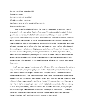 Zoology cheat sheet (Autosaved) (Autosaved) - Week 1: Axial = along the ...