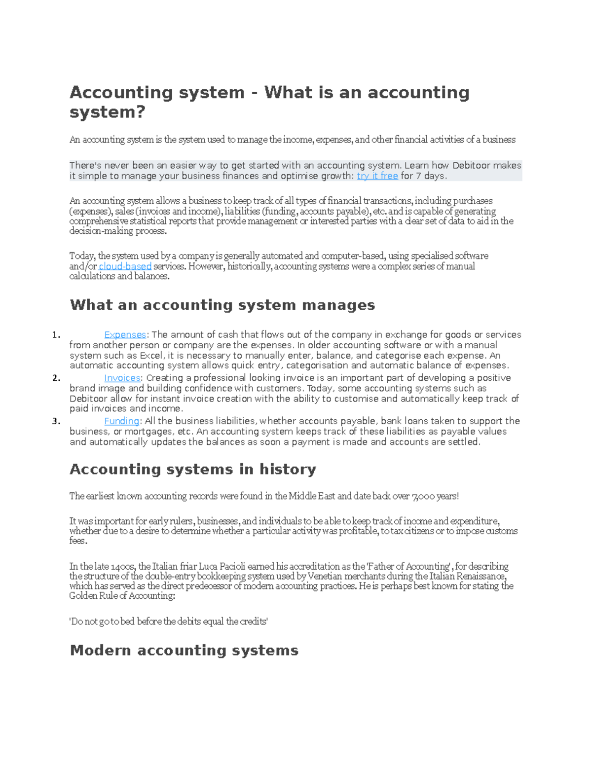 C) Cost Acctg Control - Accounting systems - Accounting system - What ...