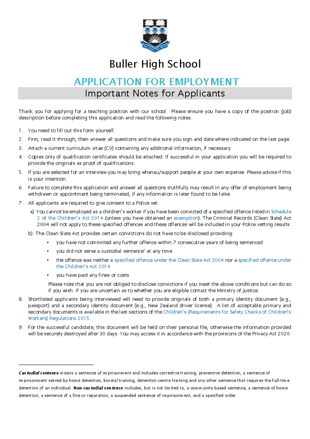 2024 Acting HOD PE and Health Application- Chenlie Villamente - Buller ...