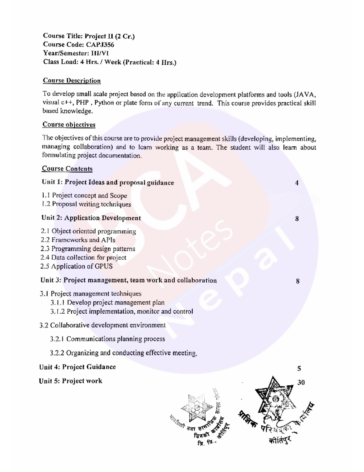 Project II - good - Bachelors of computer application - Studocu