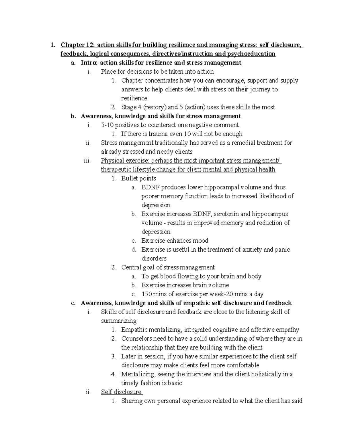 200-ch 12 13 - 200 Weekly Reading notes - Chapter 12: action skills for ...