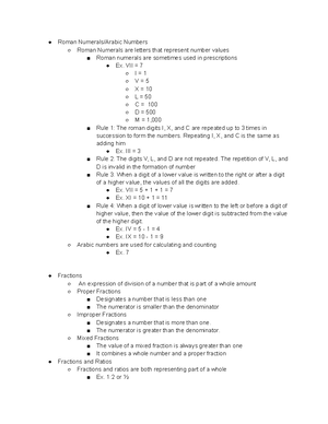 Instruction Notes- Week 1 - Apothecary and Avoirdupois Measurement ...