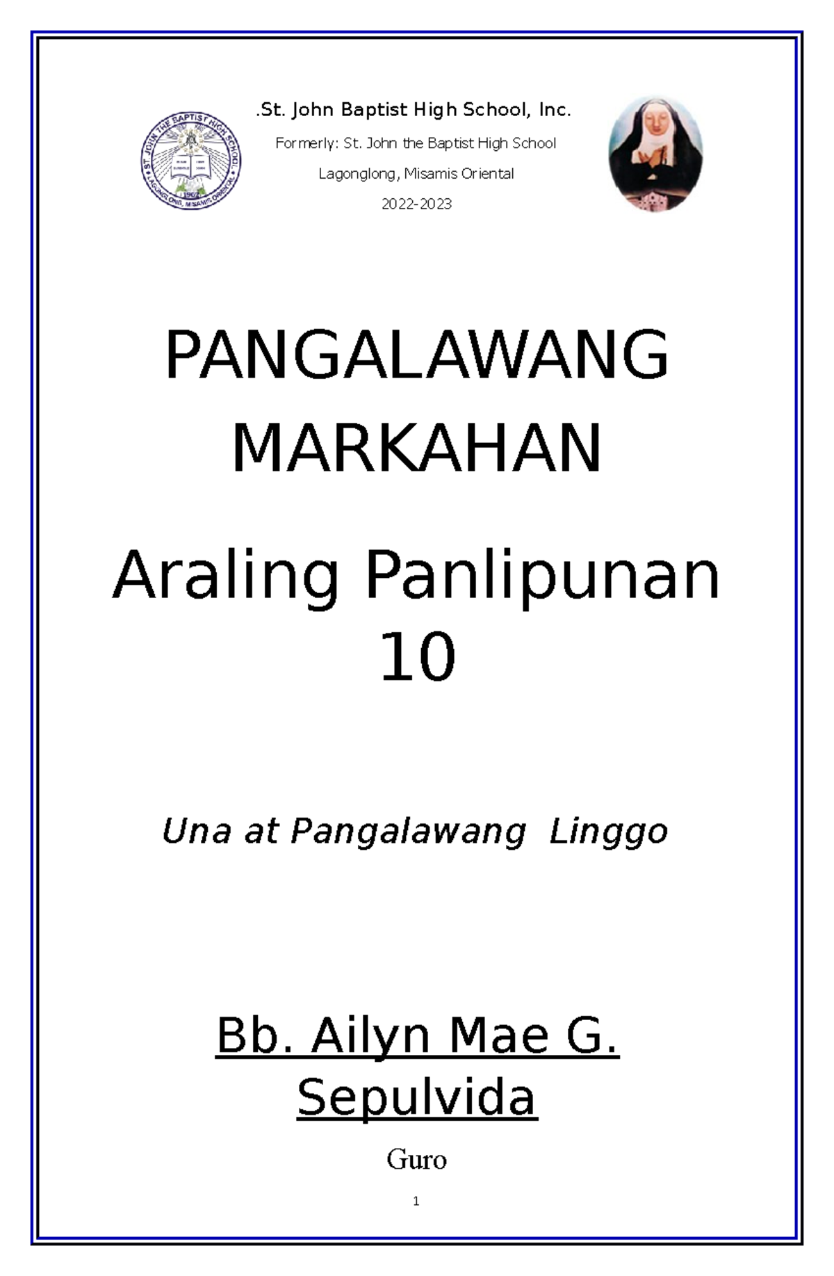 AP 10 Module Q2 - Please use it wisely - .St. John Baptist High School ...