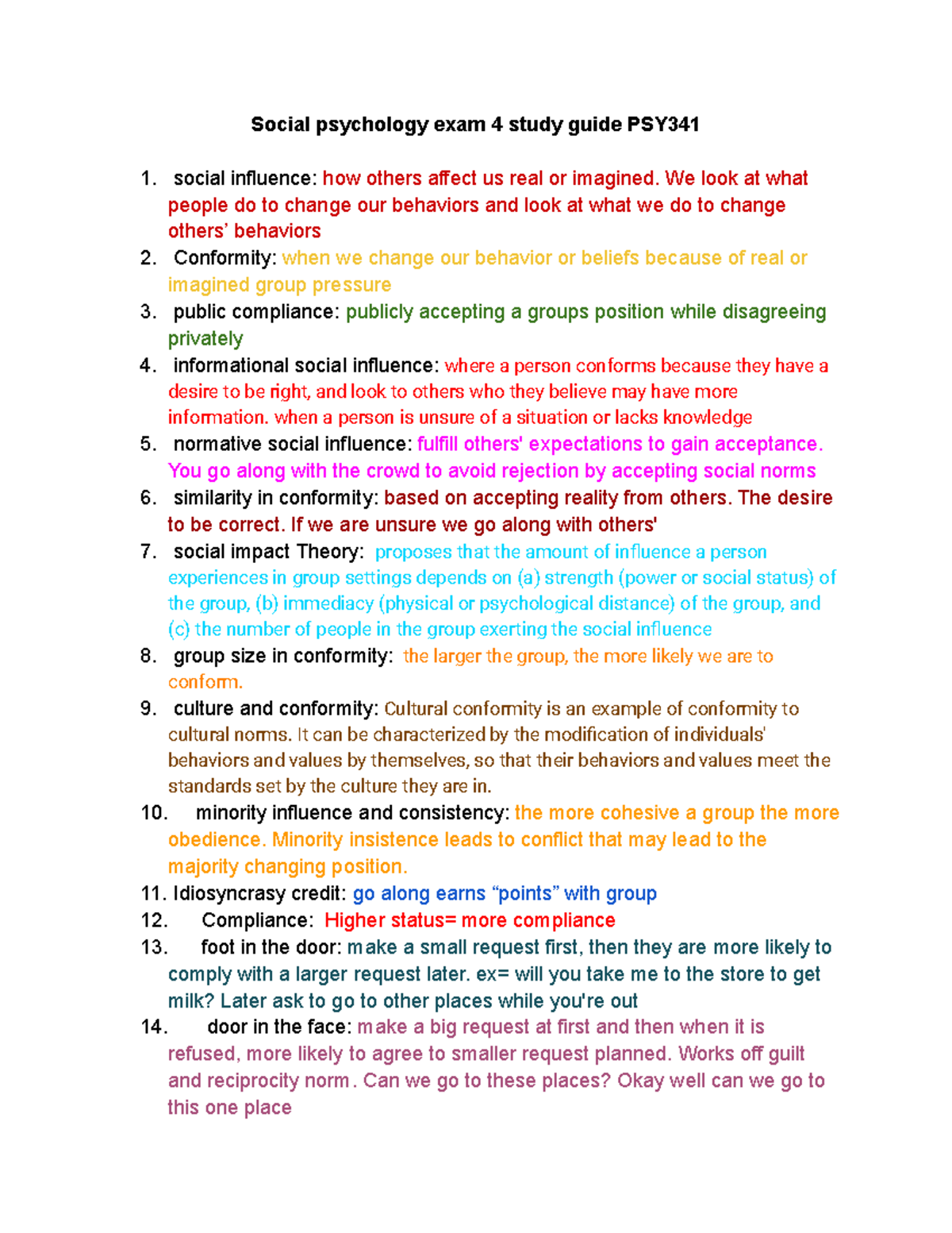 Social psychology exam 4 - We look at what people do to change our ...