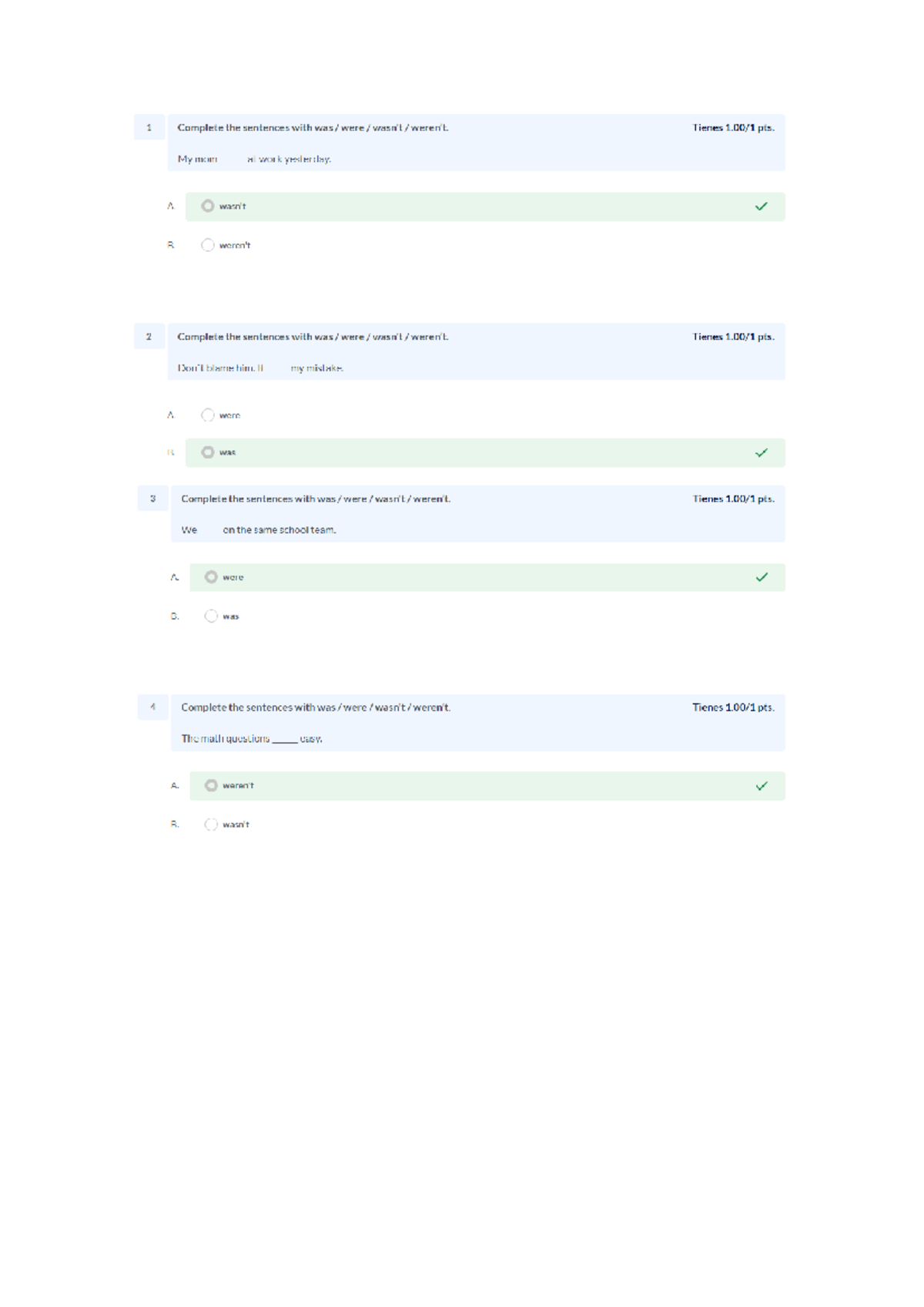 ️ Week 05 - Pre-Task: Grammar Unit 1 - Time to Practice 1! - Ingles III - Studocu