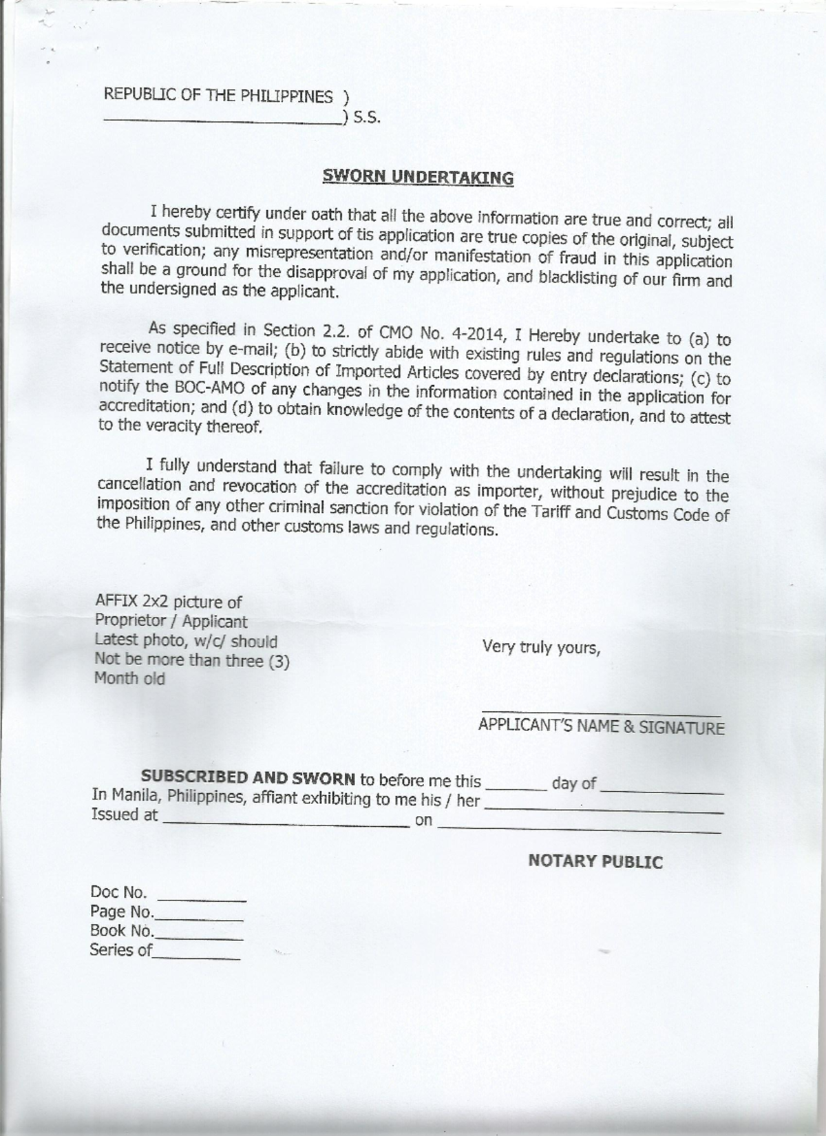 BOC AMO 2017 Application Form - BS Management - Studocu