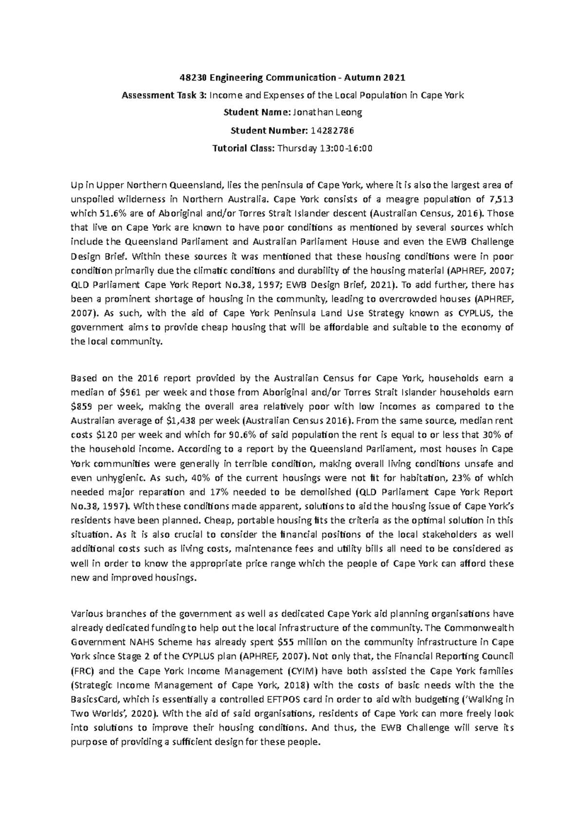 48230 Engineering Communication Assessment 3a aaaa - 48230 Engineering ...