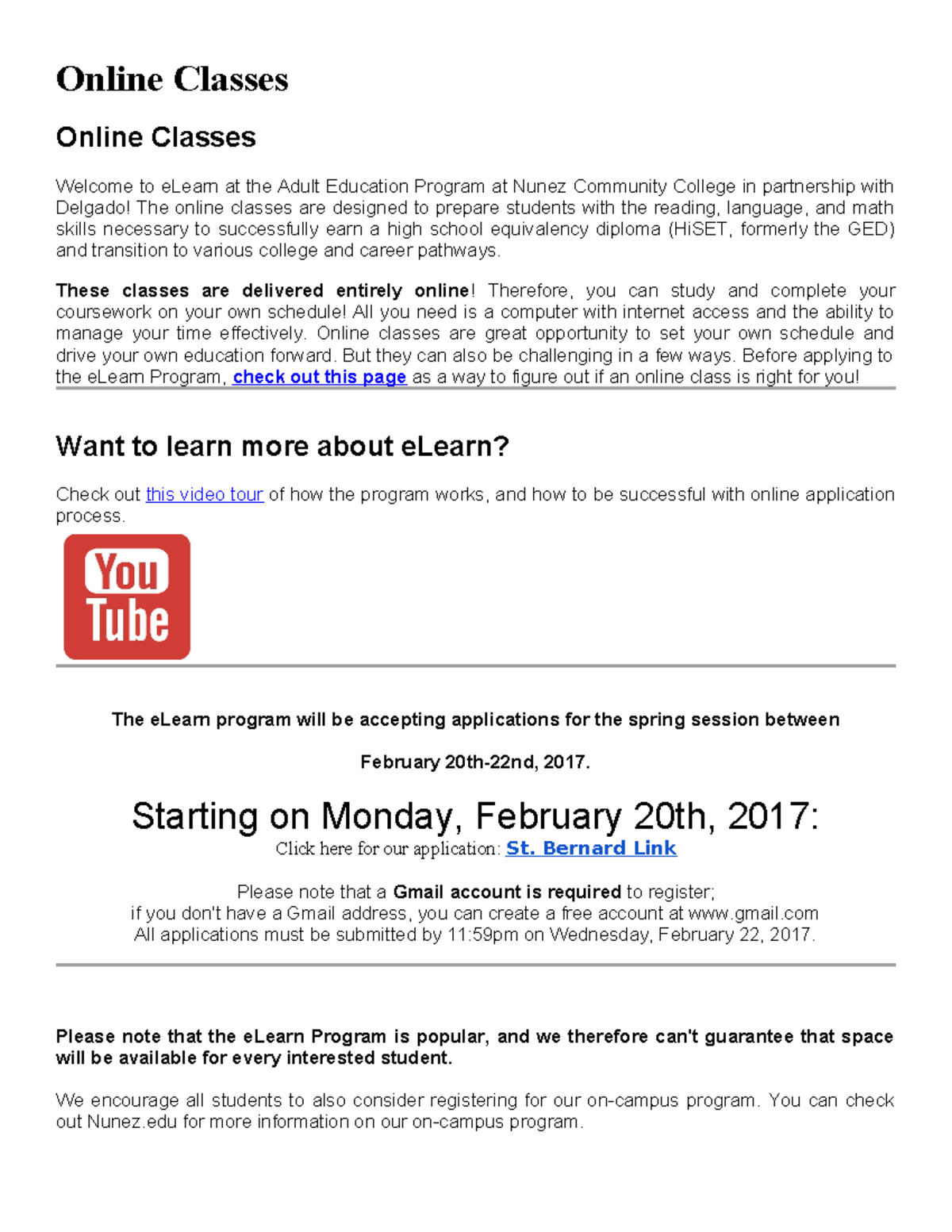 STB Online Classes info - Online Classes Online Classes Welcome to ...