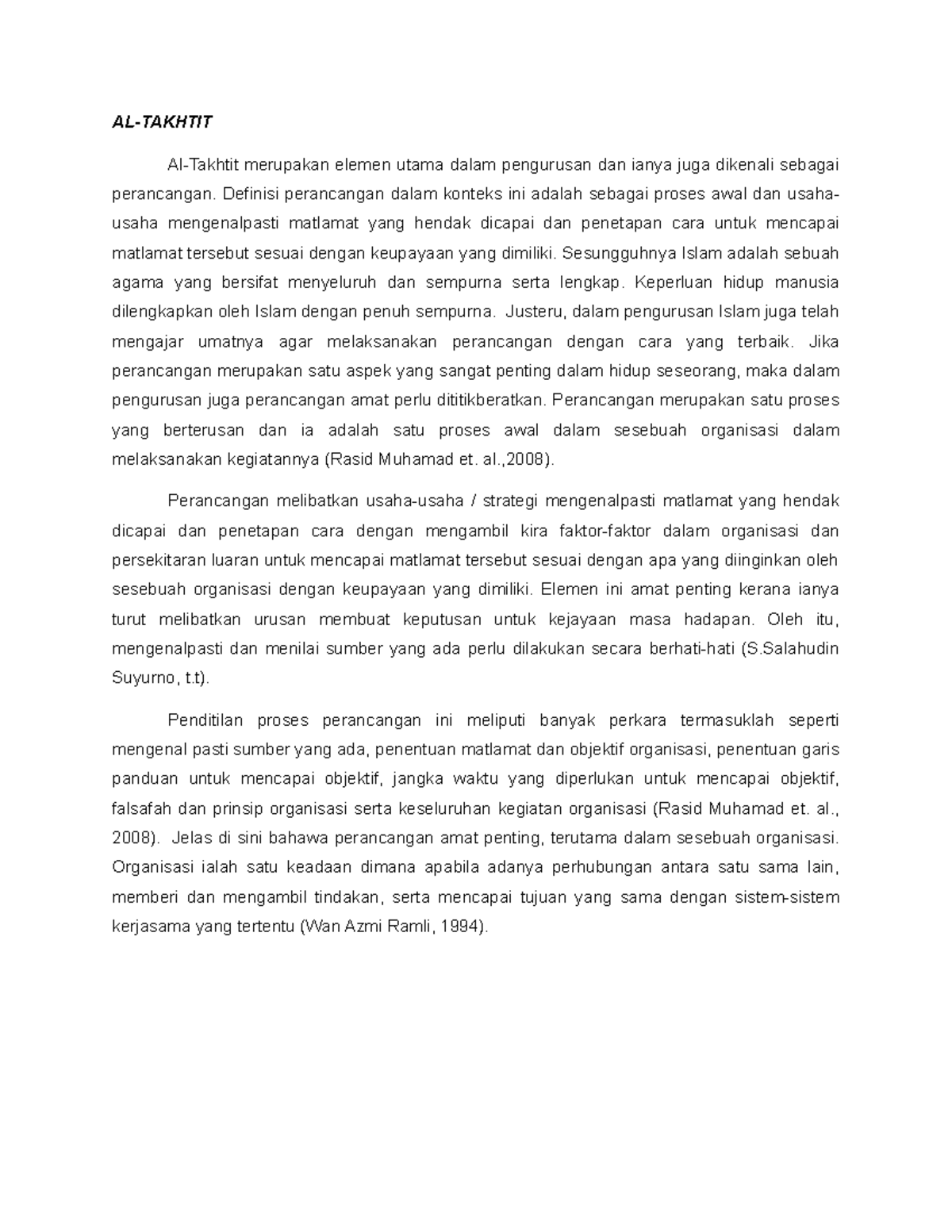 AL Takhtit - CTU263 - AL-TAKHTIT Al-Takhtit merupakan elemen utama ...
