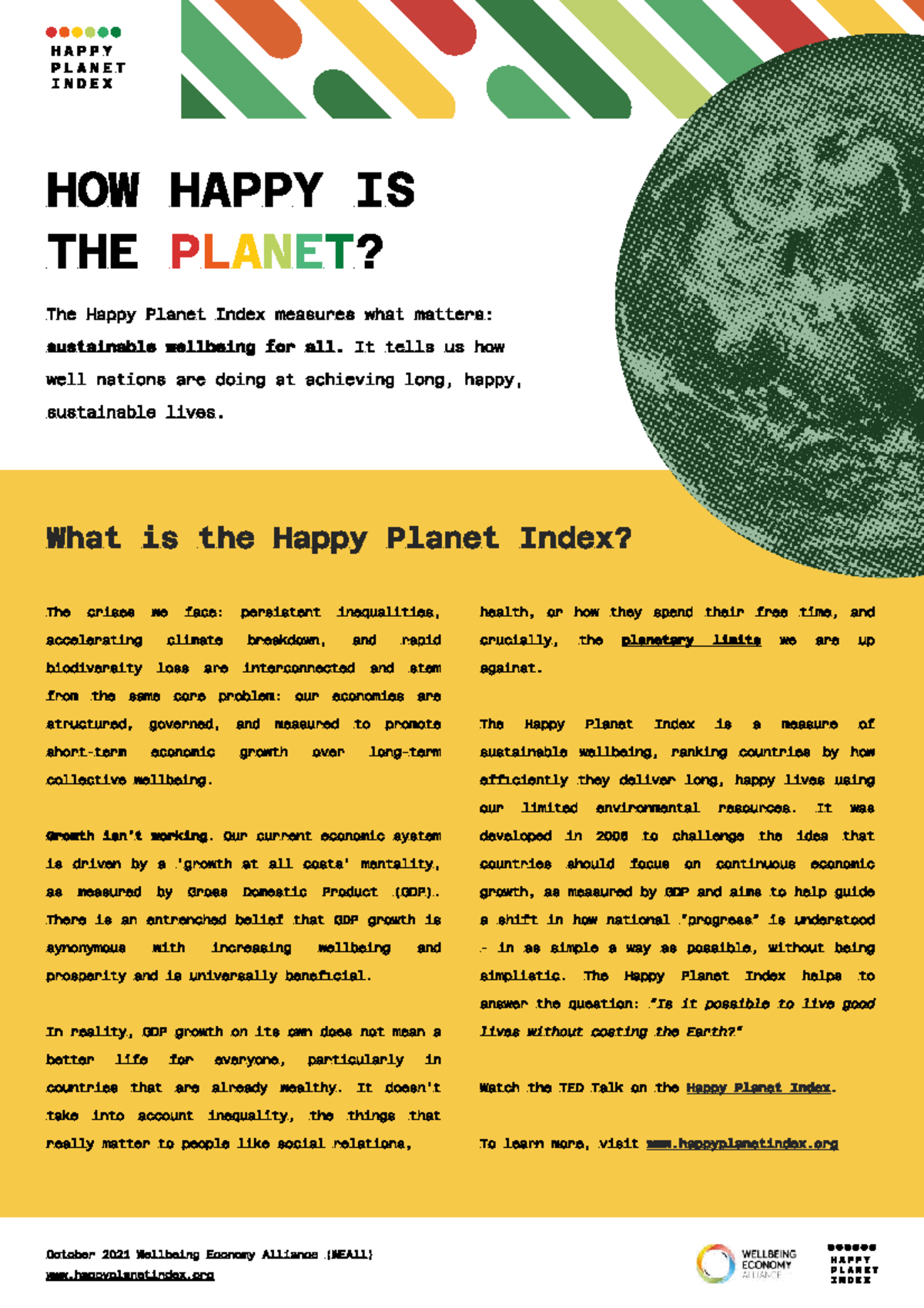 Happy Planet Index - Briefing Paper - How Happy is the Planet? P L A N ...
