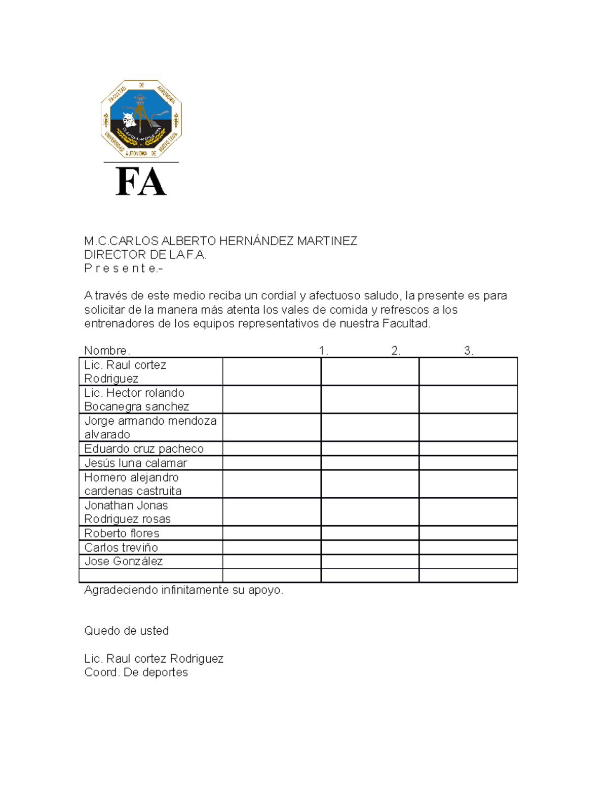 Vales Fa - Gfggf - M.C ALBERTO HERNÁNDEZ MARTINEZ DIRECTOR DE LA F. P r ...