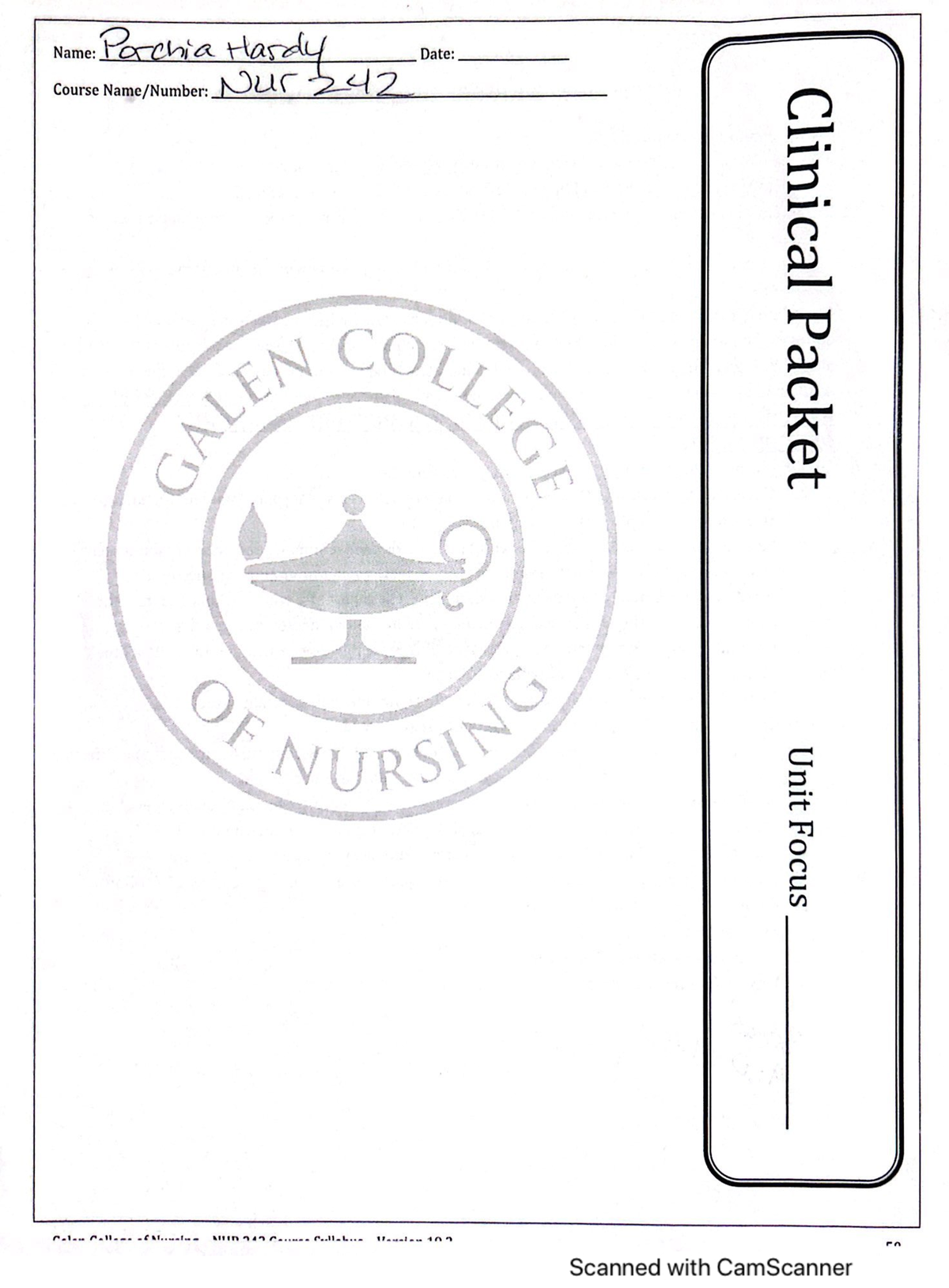 Clinical packet 3 - NUR 204 - Studocu