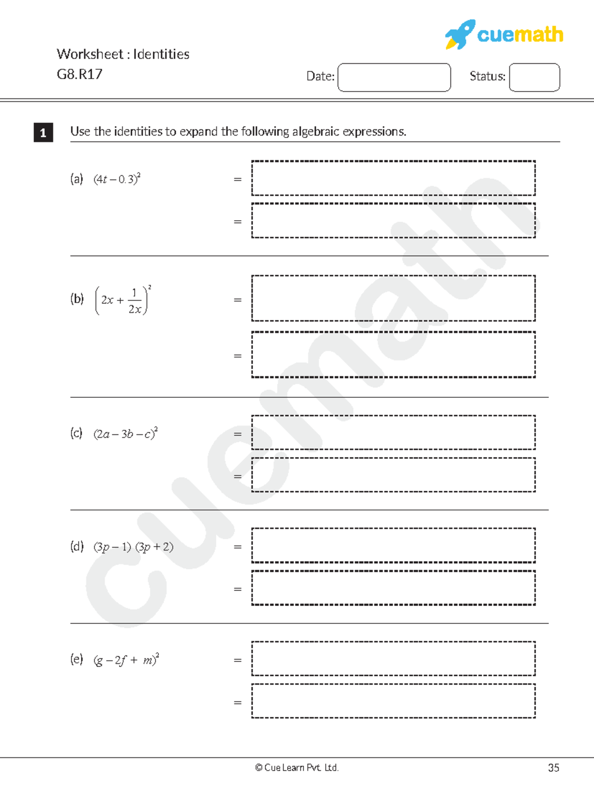 File grade 8 0901 identities 1564400965 - General Mathematics - © Cue ...