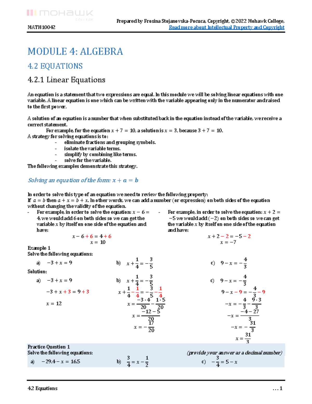4.2 Equations - english - Prepared by Frosina Stojanovska-Pocuca ...