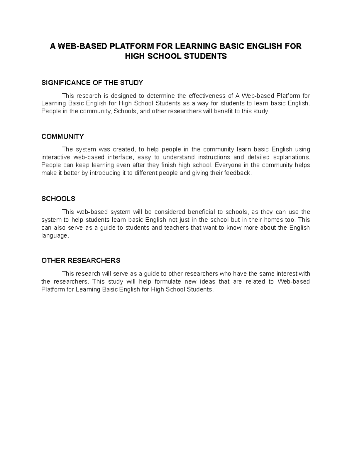 Web1 - Practicing - A WEB-BASED PLATFORM FOR LEARNING BASIC ENGLISH FOR ...