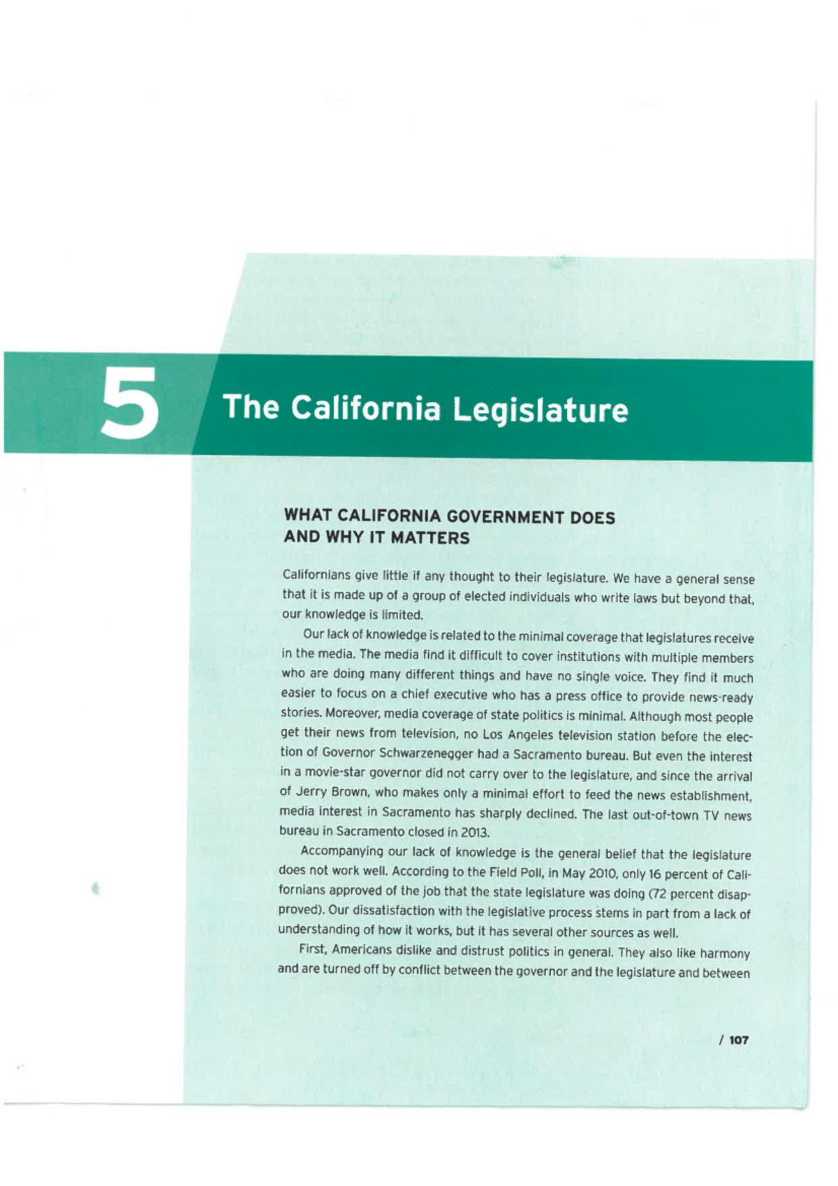 California Legislature - POSC 100 - Studocu