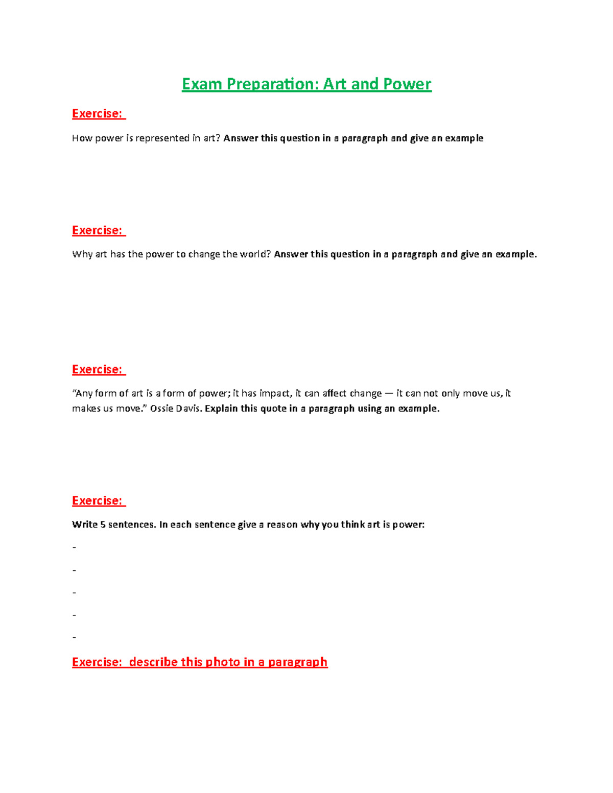 Exam preparation art and power - Exam Preparation: Art and Power ...