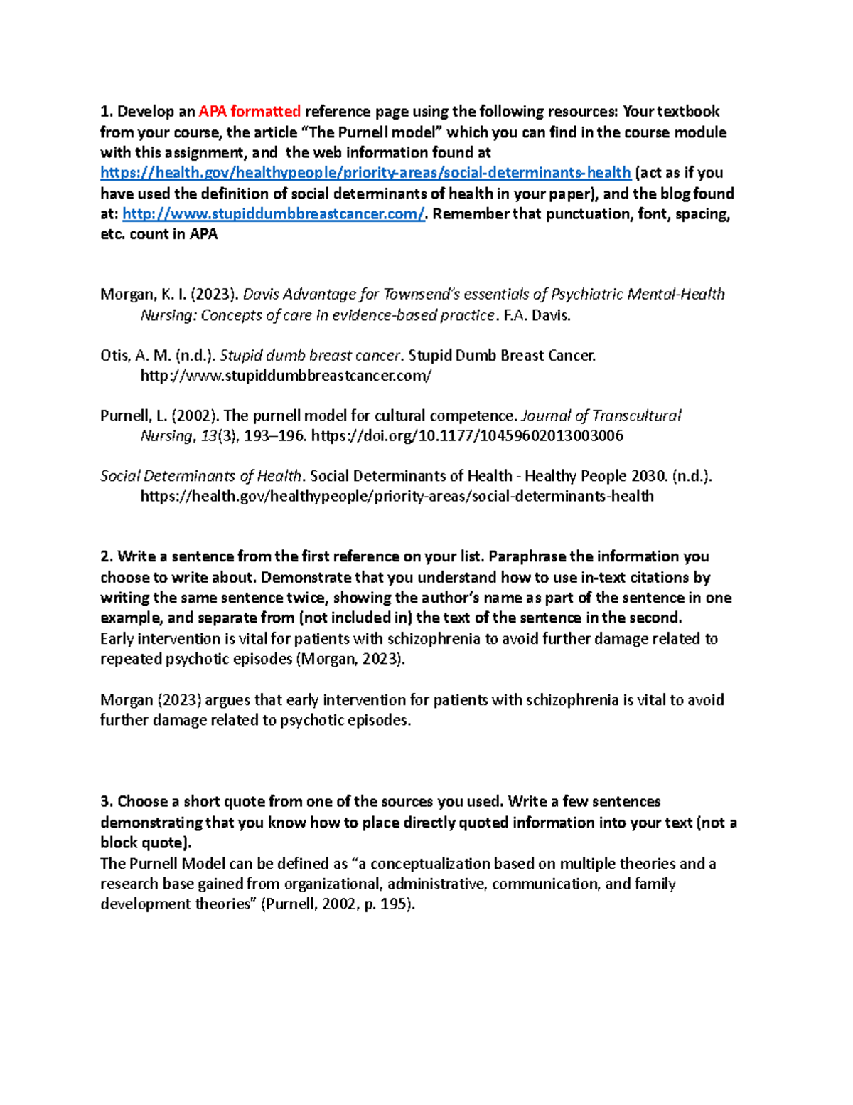 APA formatting worksheet 1 - Develop an APA formatted reference page ...